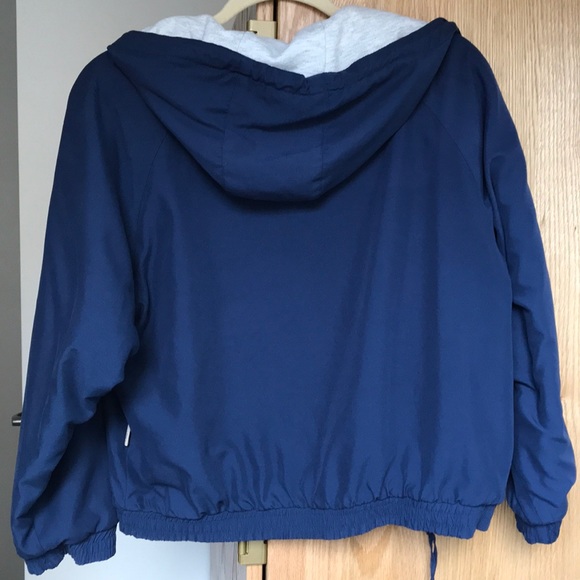 Jackets & Coats | Dark Blue And Gray Jacket With Hoodie | Poshmark